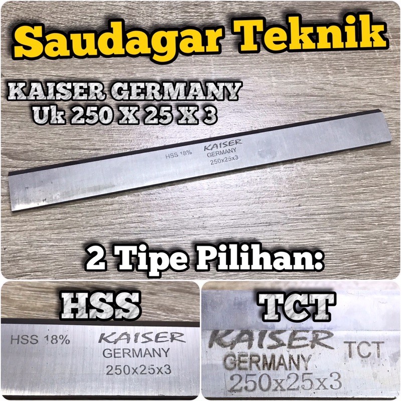 Jual Pisau Serut Kayu HSS TCT 250 X 25 X 3 mm KAISER Germany | Shopee ...