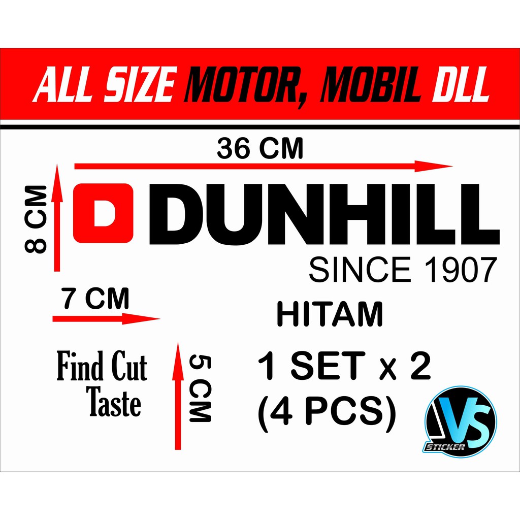 Jual Stiker DUNHILL MILD Cutting Sticker Scoopy & All Size Motor ...