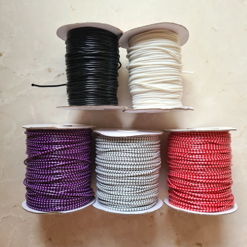 Jual Korean Rope Tali Korea Hitam Putih Belang 2mm 1.5mm Bahan Tali ...