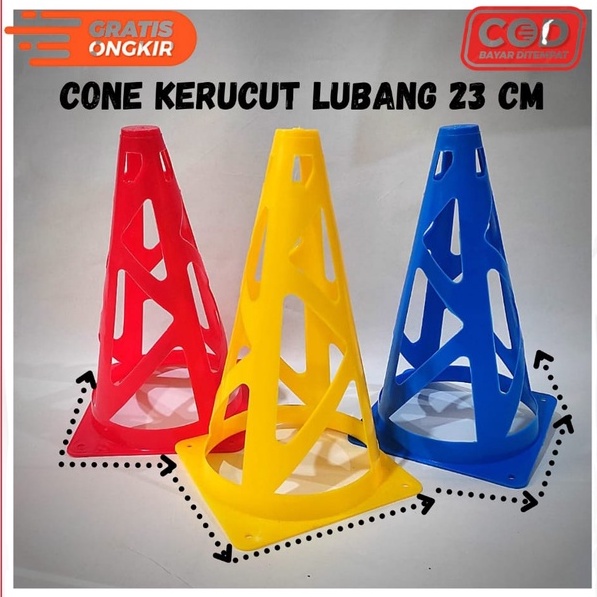 Jual Cone Kerucut Penanda bola 23 cm Cone Kerucut Olahraga Cone Kerucut ...