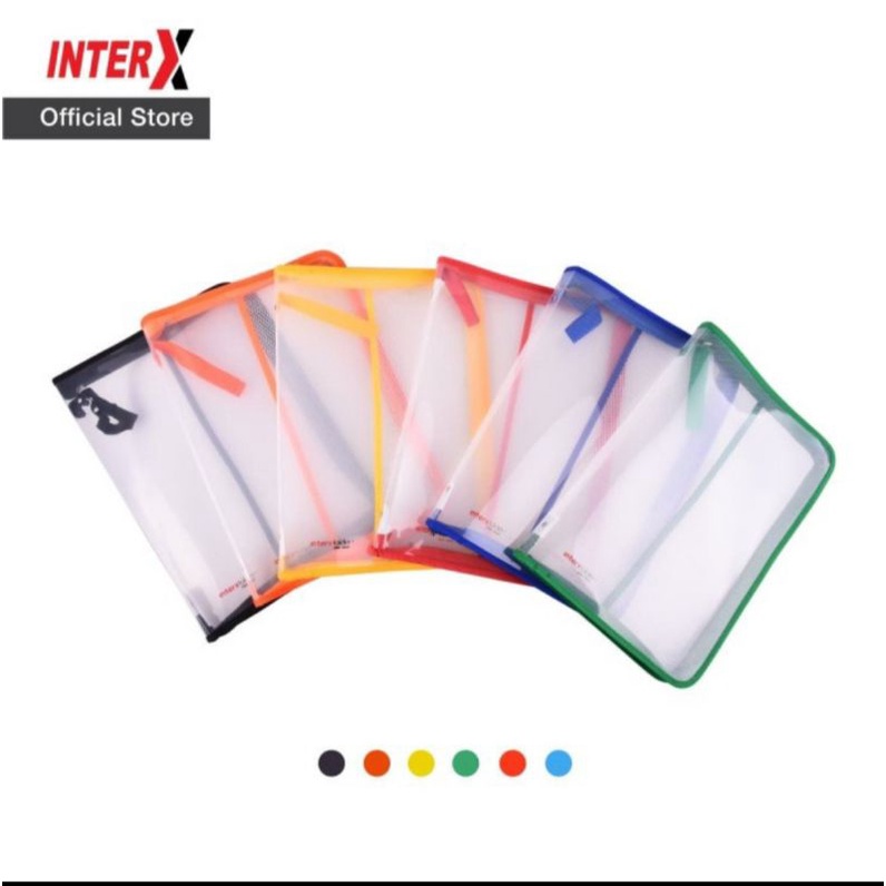 Jual Inter X Map Palstik Zipper Bag Resleting Folio Premium Jaring