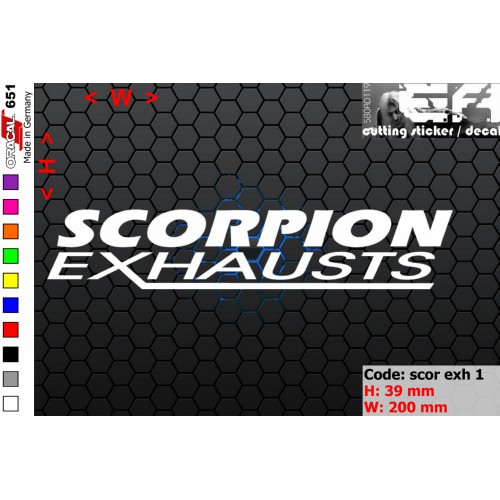 Jual ea cutting sticker / decal Code: scorpion exhaust 1 ( sponsor logo ...