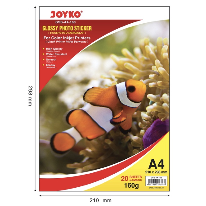 Jual GLOSSY PHOTO PAPER KERTAS FOTO MENGKILAP GSP-A4-120 160 180 210 230 20 LEMBAR 50 LEMBAR ...