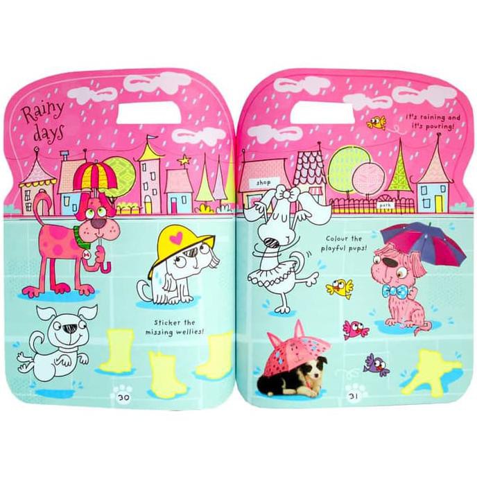 Jual Pink Puppies Sticker Activity Bag Book With Over 1000 Stickers ...