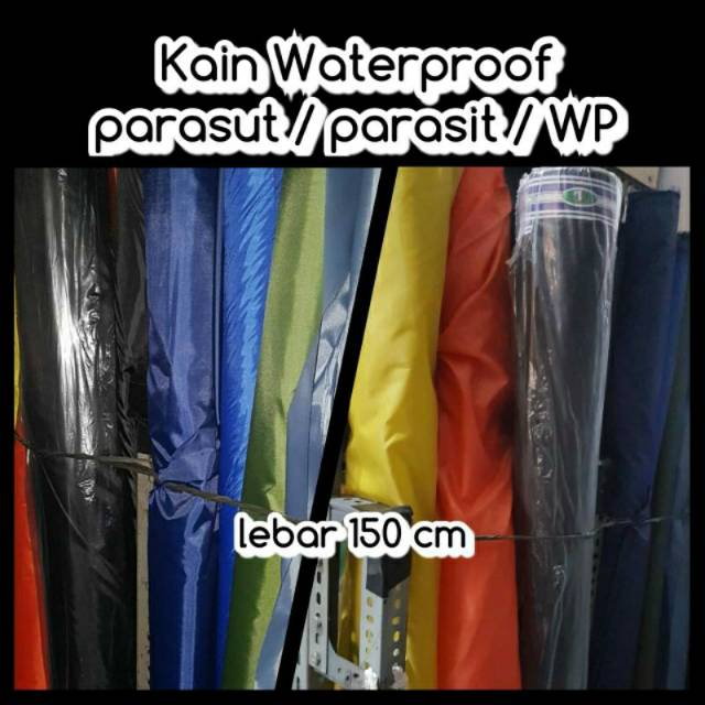Jual Kain parasit parasut waterproof WP bahan meteran polos | Shopee ...