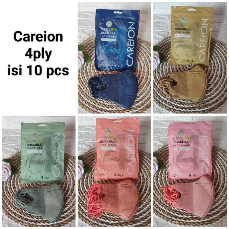 Jual (COD) Masker duckbill warna Careion 4ply/ Oncare 3ply isi 10 pcs ...