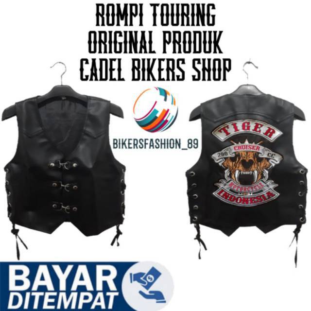 Jual ROMPI COWBOY VEST STYLE BIKERS ROMPI PLUS EMBLEM BORDIR HONDA ...