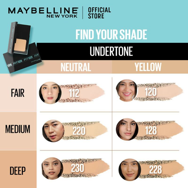 Jual Maybelline Fit Me 24HR Oil Control Powder Foundation 120 | Shopee ...