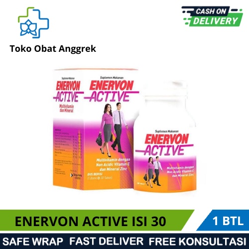 Jual ENERVON C ACTIVE 30 TAB / MEMBANTU DAYA TAHAN TUBUH / PEMULIHAN ...