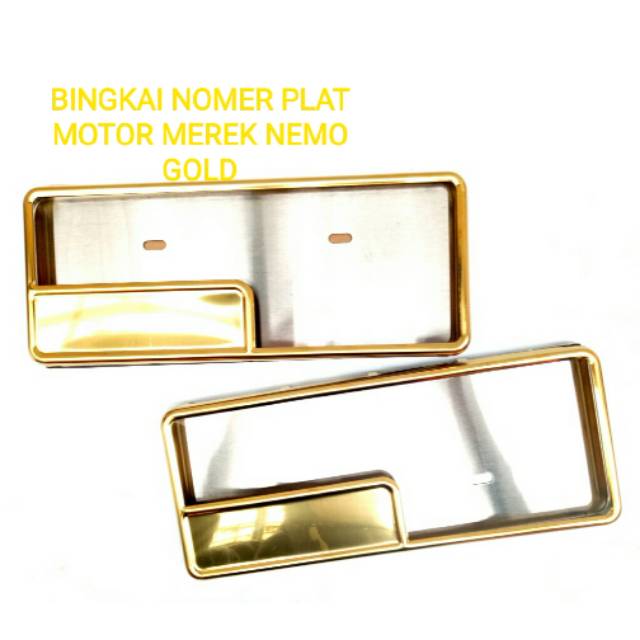Jual Bingkai Plat Nomer Motor Gold | Shopee Indonesia