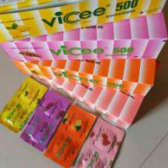 Jual Vicee Vitamin C vitacimin tablet isap 500mg ( rasa LEMON / ANGGUR ...