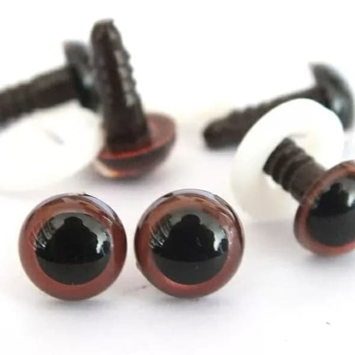 Jual Unik mata boneka bulat coklat/ mata amigurumi crochet/ safety eyes ...