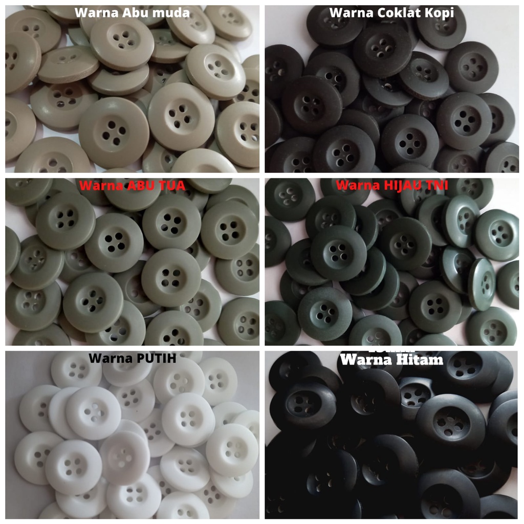 Jual Kancing Pdl/Pdh Doff Baju Seragam Kemeja Celana Ukuran 19mm Murah ...