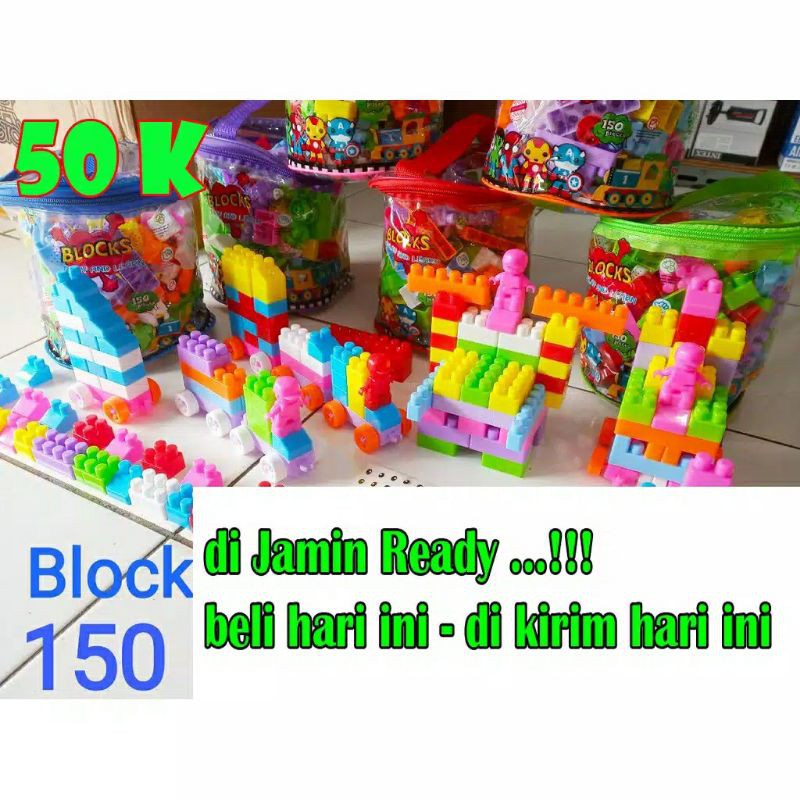 Jual Mainan Block Lego Susun isi 150 pcs - Mainan Block Susun 150 pcs ...