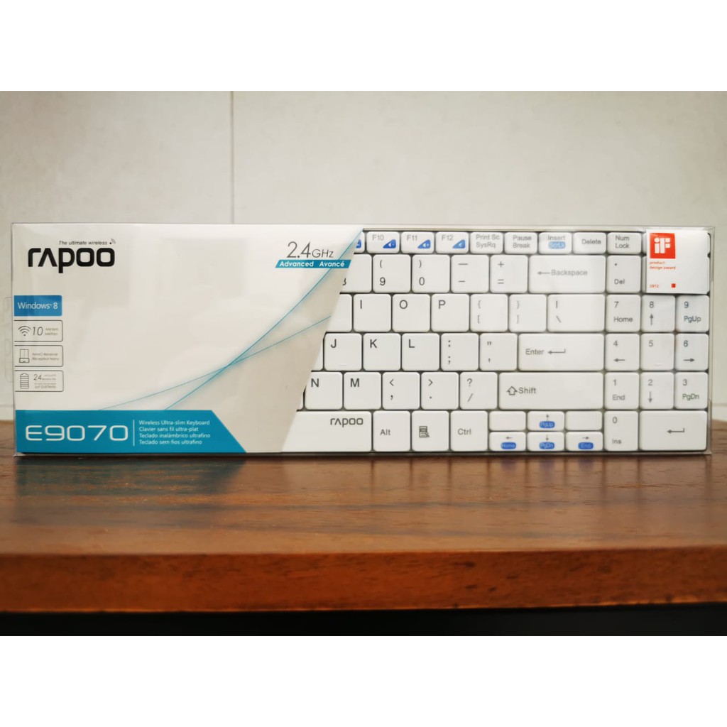 Jual RAPOO E9070 KEYBOARD WIRELESS ULTRA SLIM 5.6mm WH | Shopee Indonesia