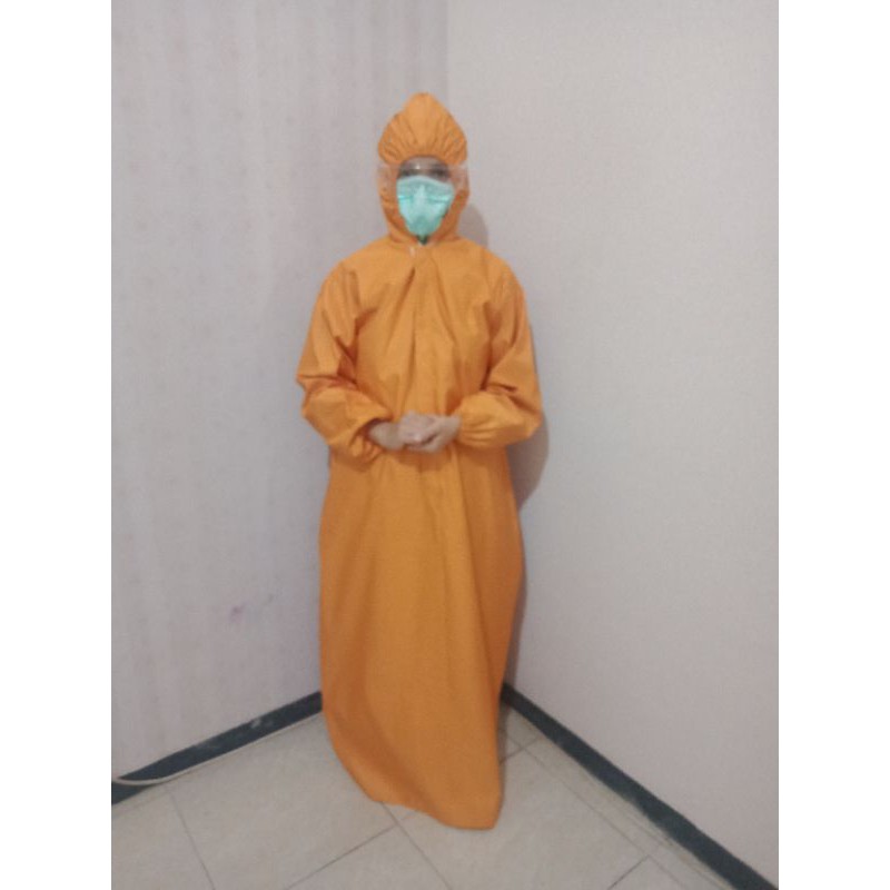 Jual Gown TASLAN REUSE WATERPROOF APD Hazmat Bertudung Surabaya Baju ...