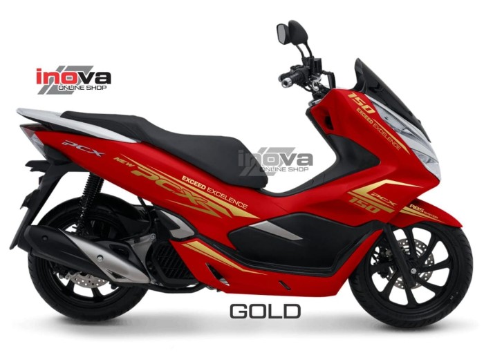 Jual STRIPING PCX Sticker PCX - NICE ONE GOLD STIKER PCX MERAH PUTIH ...