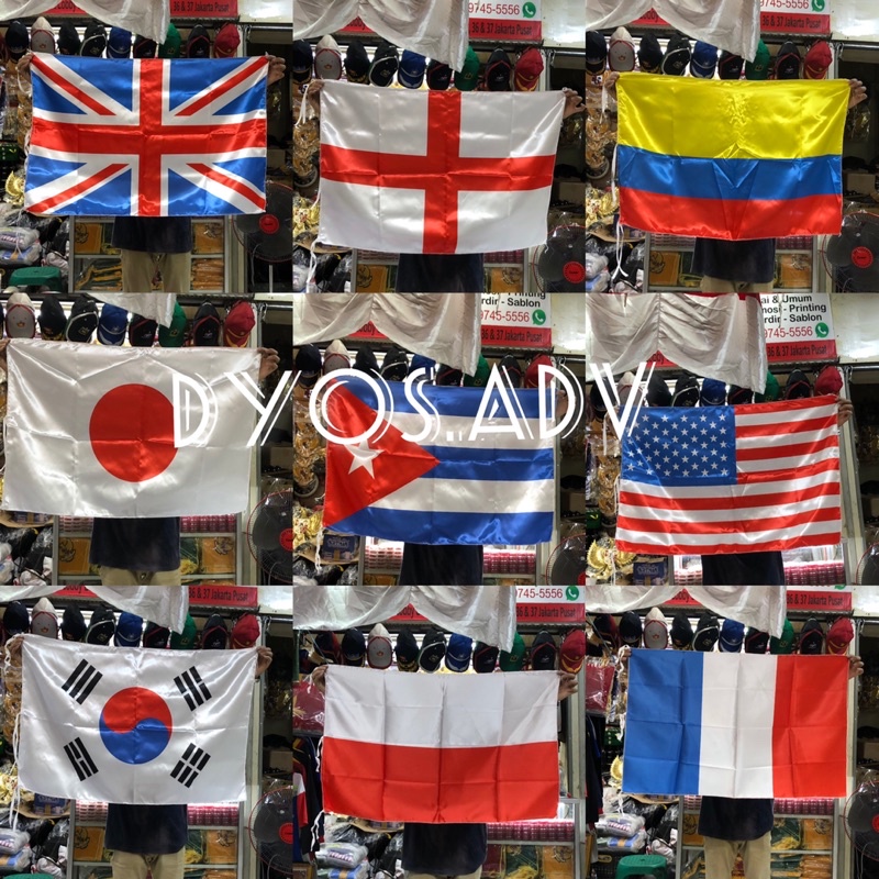 Jual Bendera negara-negara dunia ukuran 100 x 150 cm | Shopee Indonesia