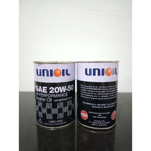 Jual oli mesin union unioil 1 liter sae 20w50 ORIGINAL | Shopee Indonesia