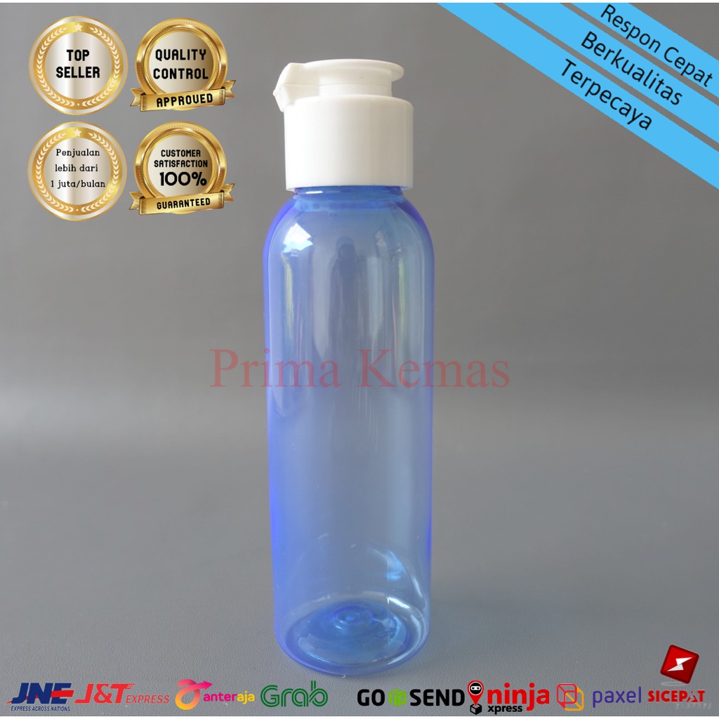Jual Botol Fliptop 100 ml - botol kosmetik 100 ml - botol skincare Pet ...