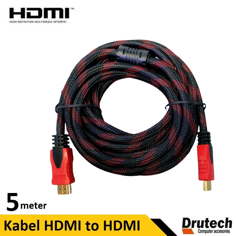 Jual Kabel hdmi to hdmi Jaring 5M | Shopee Indonesia