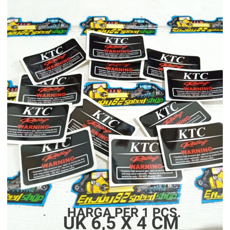 Jual Stiker Sticker Tempelan Shockbreaker Ktc Racing New Uk 6,5 x 4 cm ...