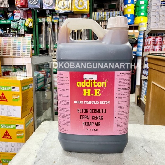 Jual Additon HE Bahan Campuran Beton / Pengeras Beton 6 Kg | Shopee ...