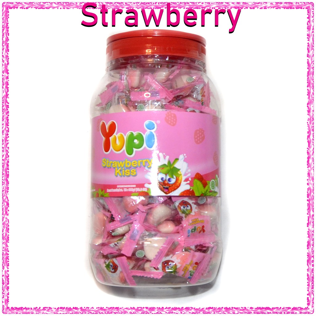 Jual permen YUPI candy permen kenyal jelly rasa strawberry 300gr ...