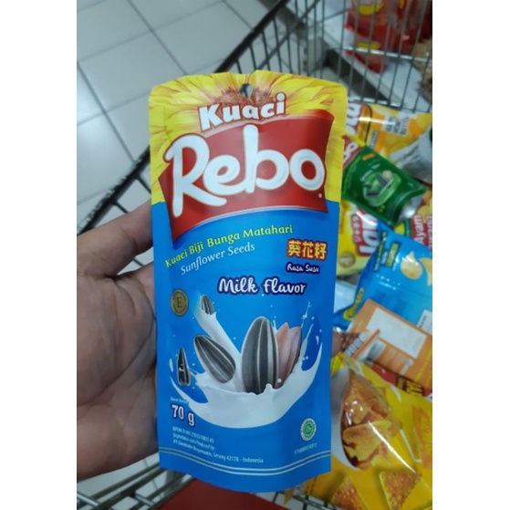 Jual Kuaci Rebo All Varian 70gr Milk Flavor Original Green Tea Salted