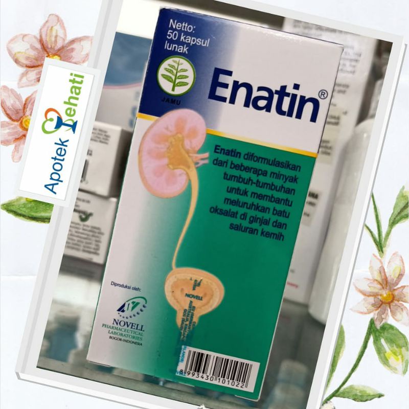 Jual Enatin Isi 50 Kapsul Lunak Membantu Meluruhkan Batu Oksalat pada ...