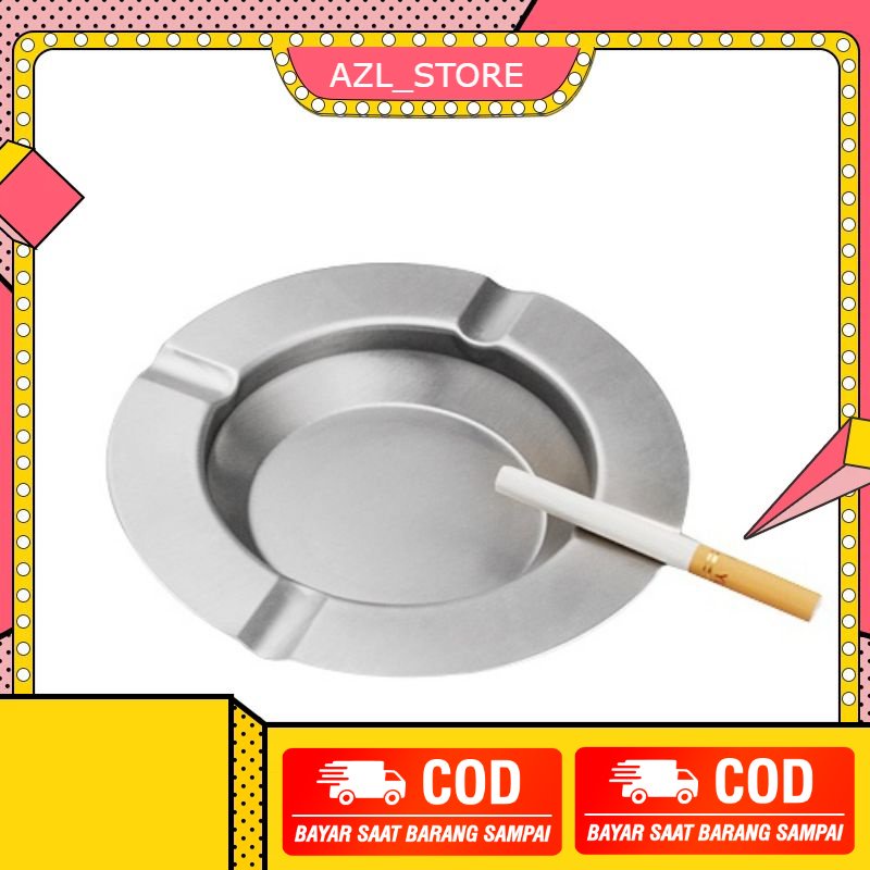 Jual AZ ASBAK ROKOK STAINLESS STEEL / ASBAK SENG BULAT TEMPAT ASBAK ...