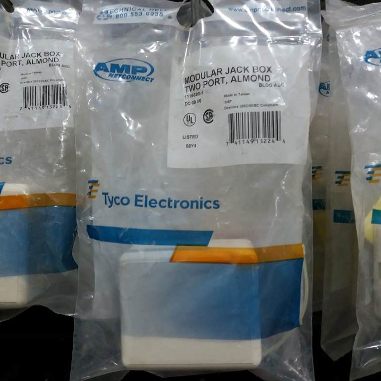 Jual AMP MODULAR JACK BOX TWO PORT, ALMOND | Shopee Indonesia