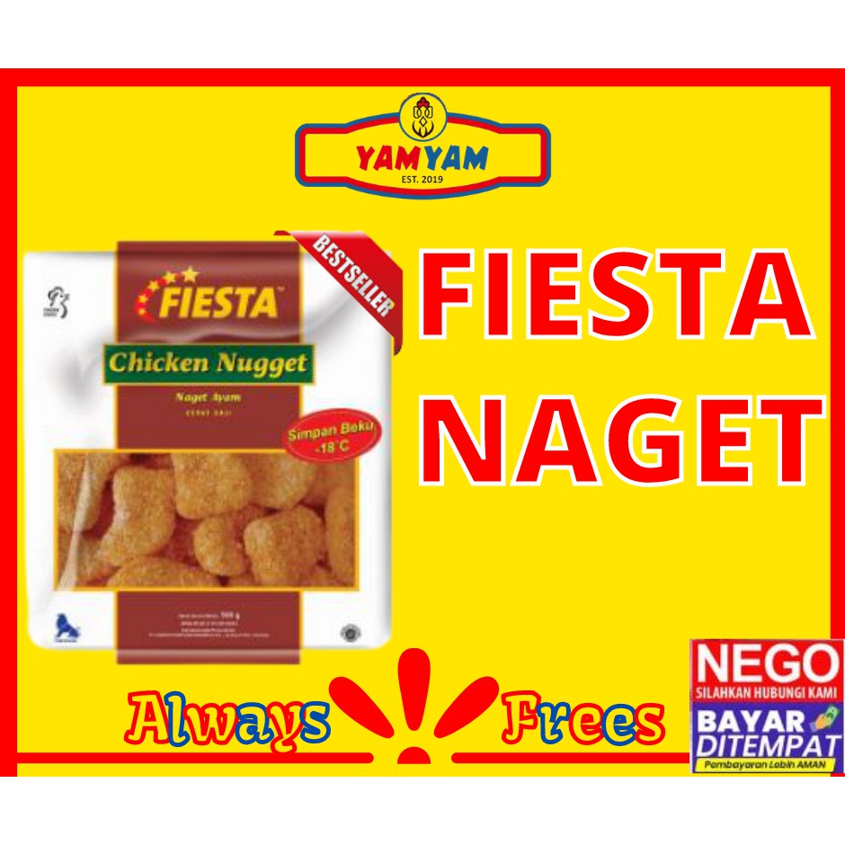 Jual Nugget Nuget Ayam 500 gram 500gr 1kg Premium Beku Goreng Siap Saji ...