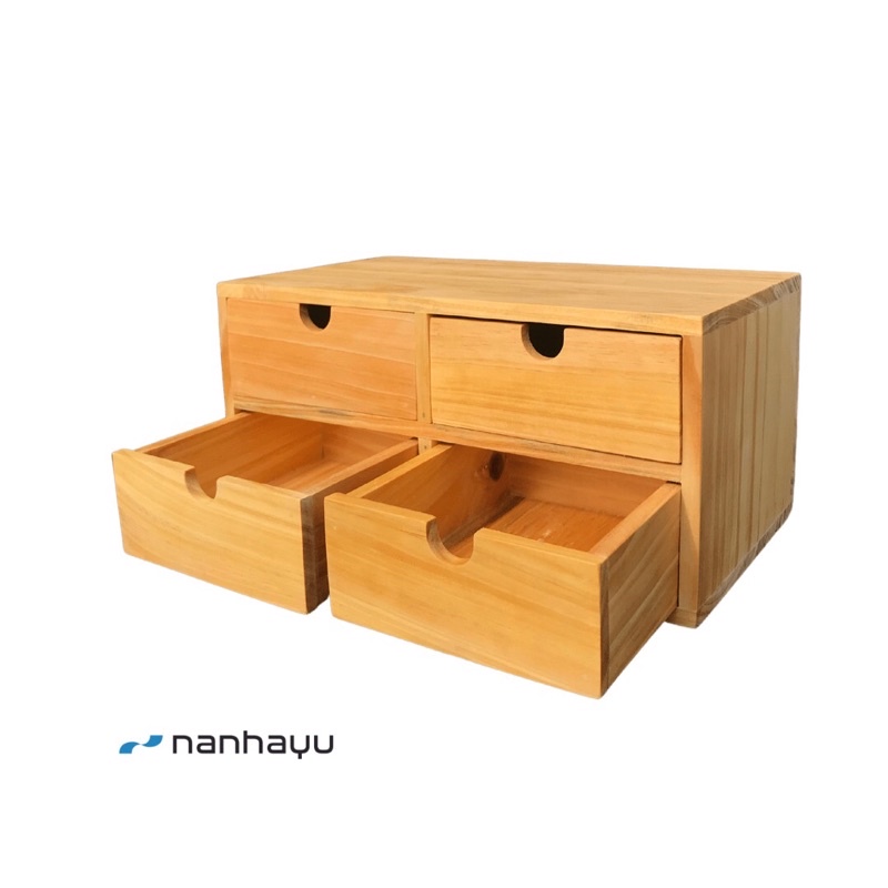 Jual Nanhayu Mitu - Laci Kayu Kecil Organiser 4 Storage | Shopee Indonesia