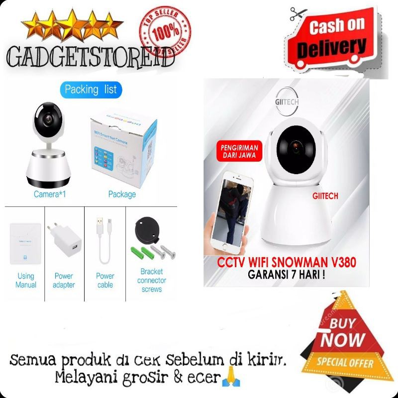 Jual GG - IP Camera CCTV 9100 Smart Net CT V380 Q6 Wifi HD Kamera Ip ...