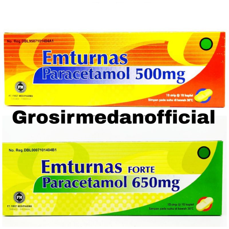 Jual EMTURNAS TABLET EMTURNAS FORTE - PARACETAMOL PENURUN PANAS DEMAM ...