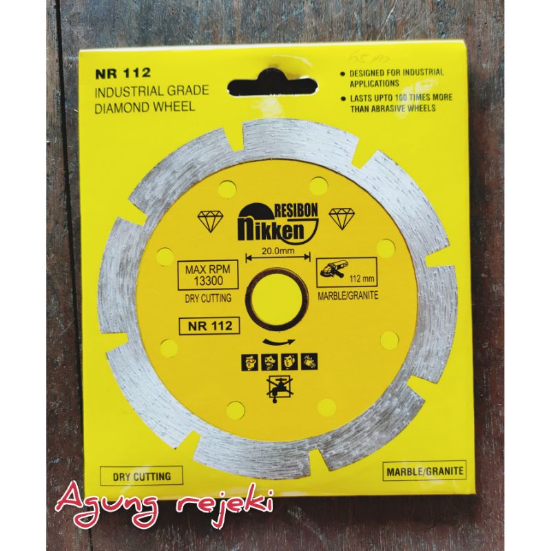 Jual Diamond wheel nikken resibon 4 inch # mata gerinda potong keramik ...