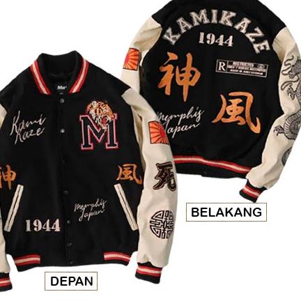 Jual Varsity jacket baseball pria / Jaket baseball Varsity Kamikaze ...