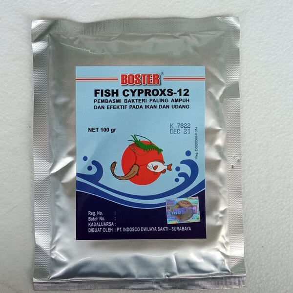 Jual Boster Fish Cyproxs 12 Cyprox Antibiotik Ikan Udang Ciprofloxacin ...