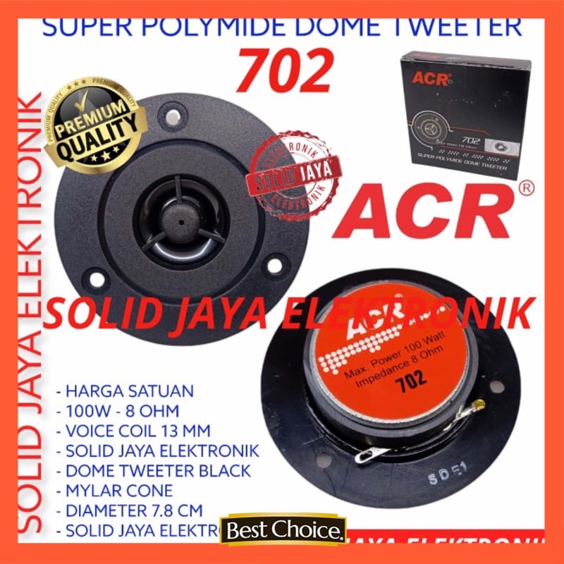 Jual Tweeter ACR 702 Twitter Magnet - Super Polymide Dome Tweeter ...