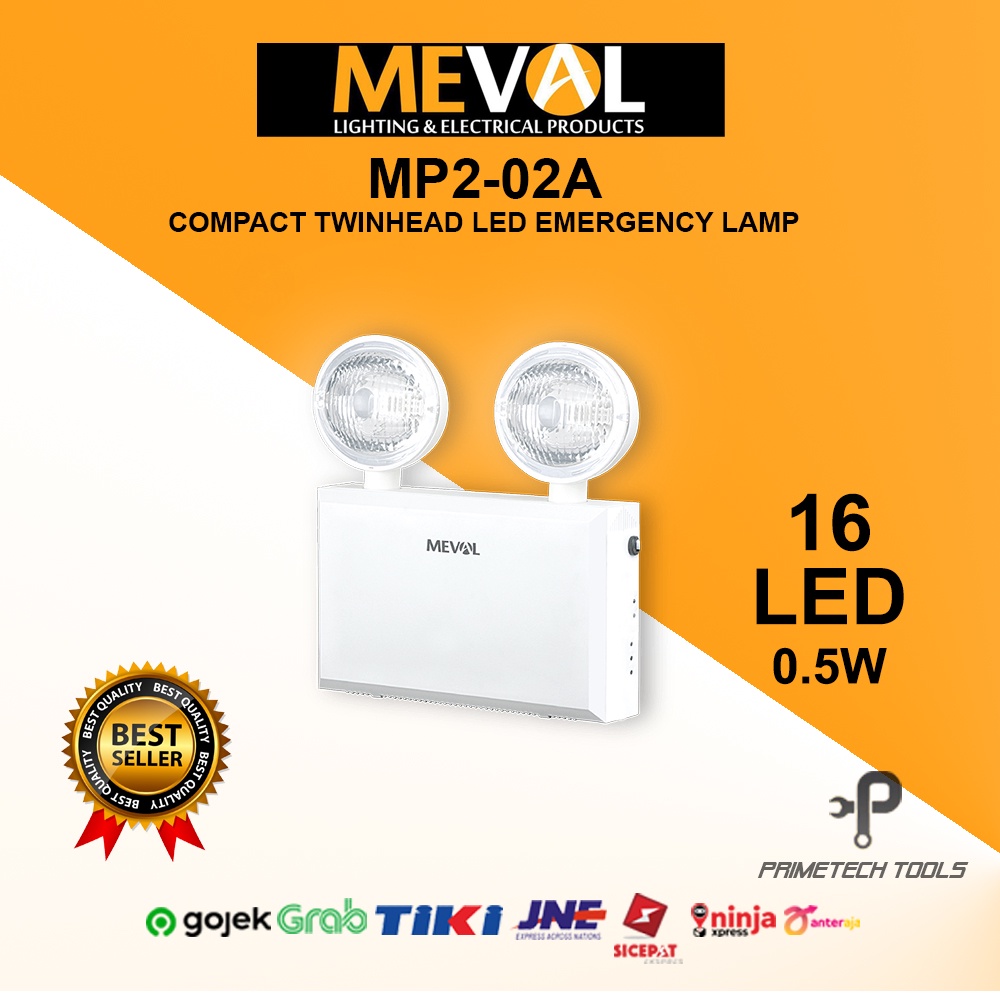 Jual MEVAL MP2-03A COMPACT TWIN HEAD LED EMERGENCY LAMP | Shopee Indonesia