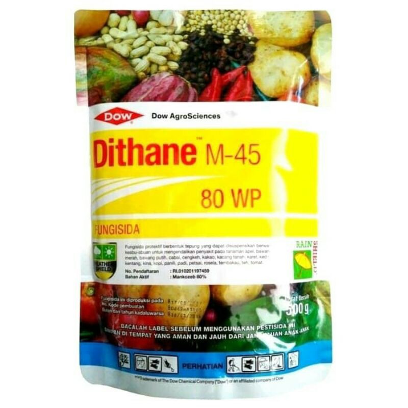 Jual Dithane M-45 WP Fungisida Protektif 500 Gram Pengendali Jamur ...