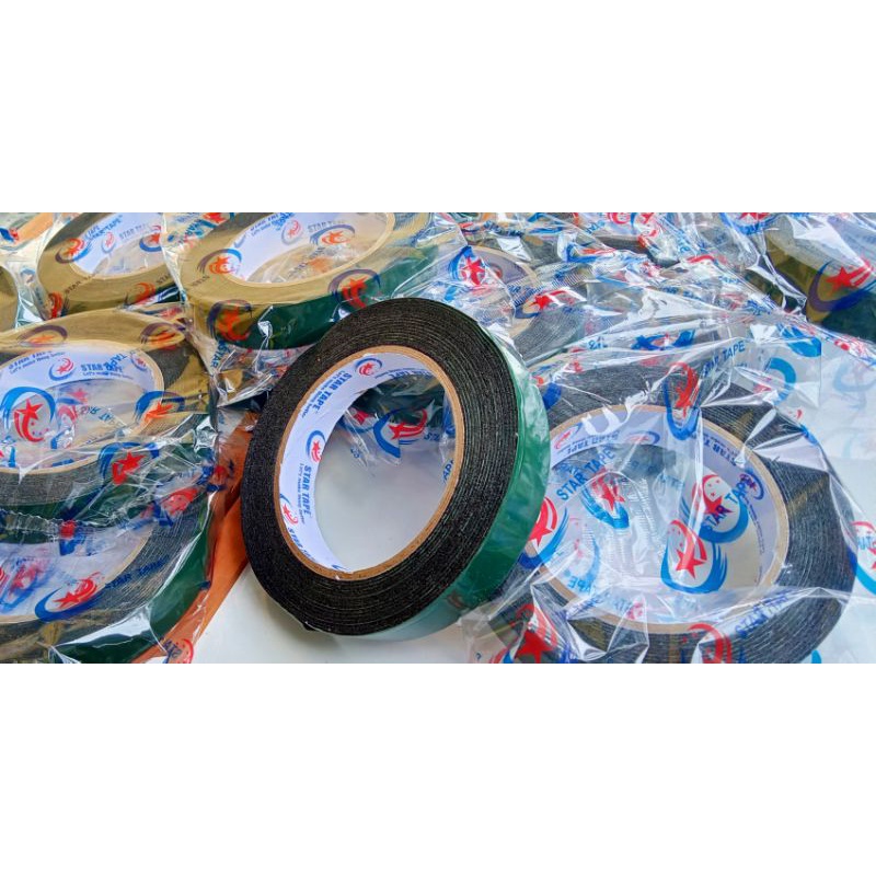 Jual double Tap PE Foam hijau panjang 5meter lakban perekat 2 lapis ...