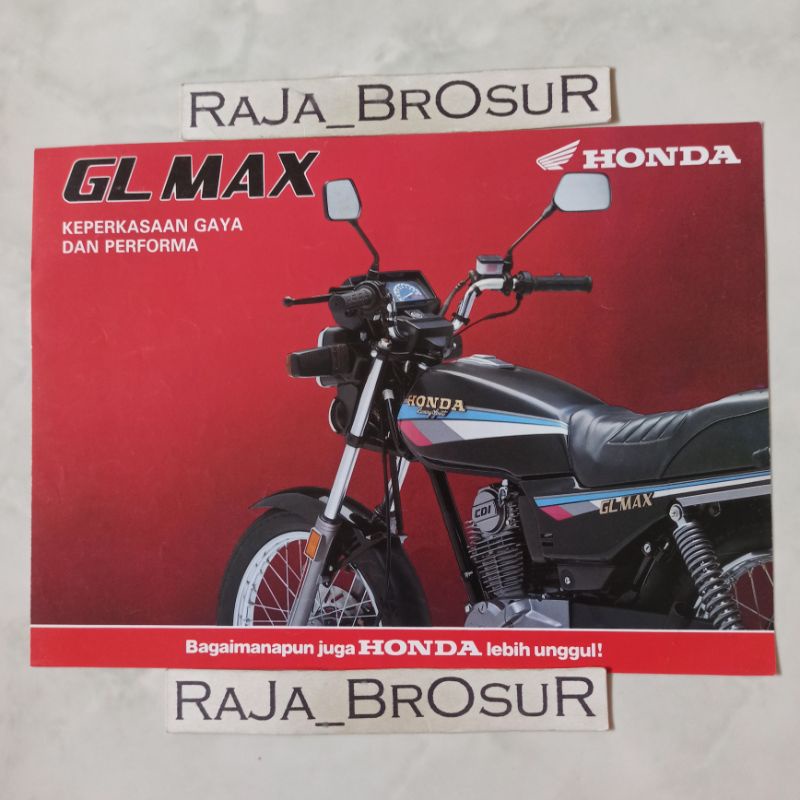 Jual Poster brosur katalog flyer jadul lawas Honda GL Max 1992 | Shopee Indonesia