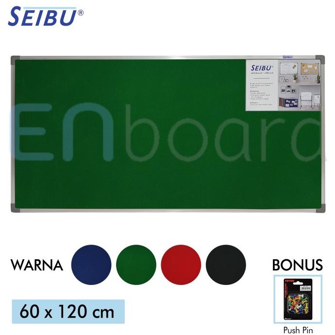 Jual Softboard Cork Board / Papan Mading Gantung Bludru Seibu 60 x 120 ...