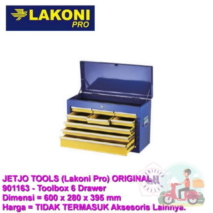 Jual JETJO TOOL LAKONI PRO TOOL BOX TOOLBOX 6 DRAWER 600X280X395 901163 ...
