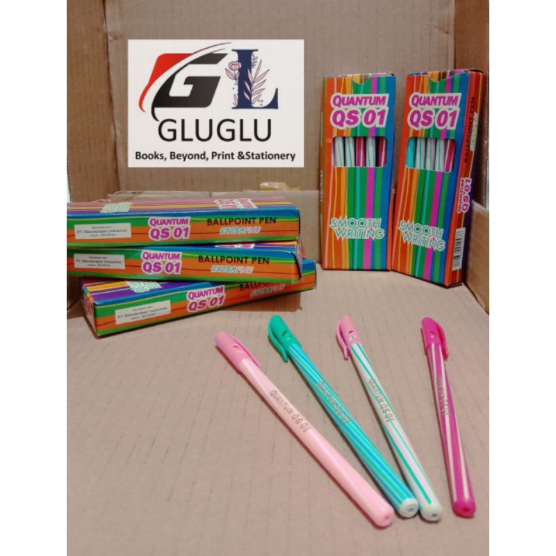 Jual 12 pcs ballpoint / Pen Standard Quantum Qs-01 | Shopee Indonesia