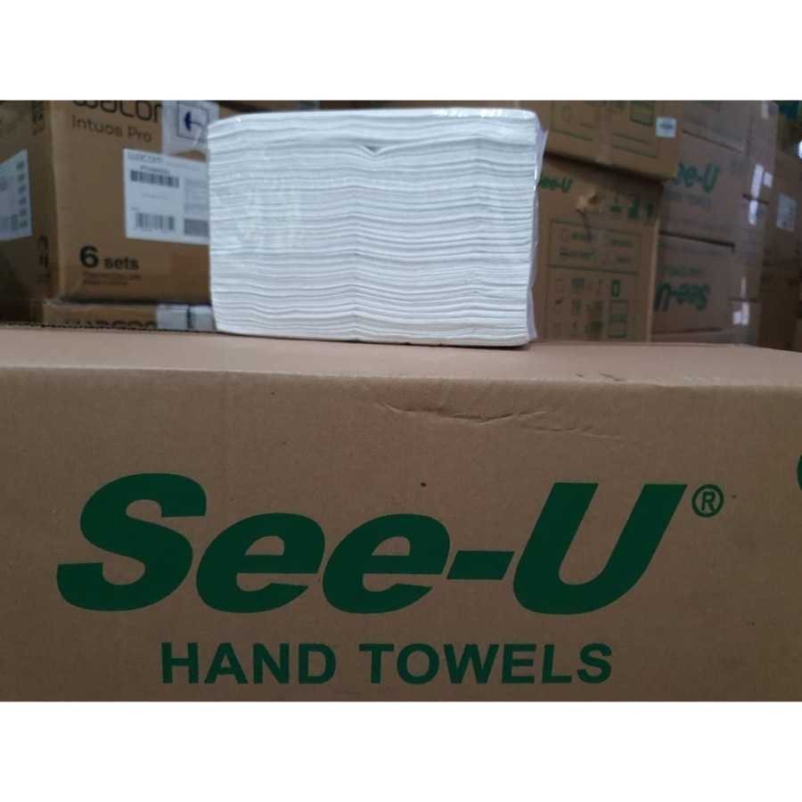 Jual Tissue See-U Tebal Hand Towel Emboss 1 Dus isi 20pack /3000 Lembar ...