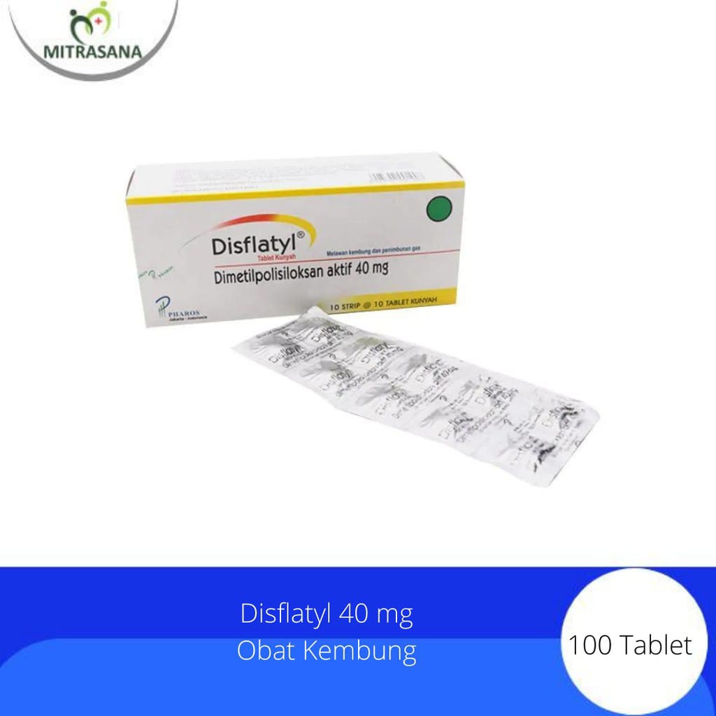 Jual Disflatyl 40 mg (Obat Kembung) Tablet Kunyah 1 Stp@10 Tablet ...