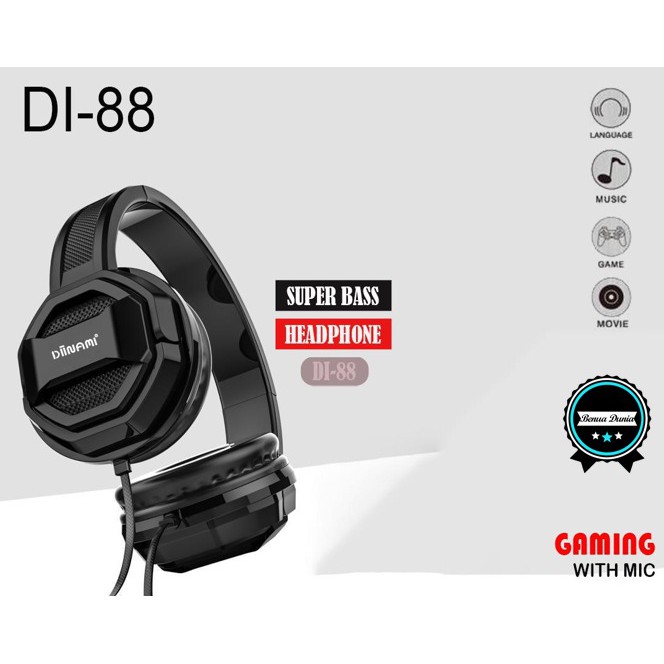 Jual BM097 Headphone Headset hf headsfree earphone bando kabel diinami ...